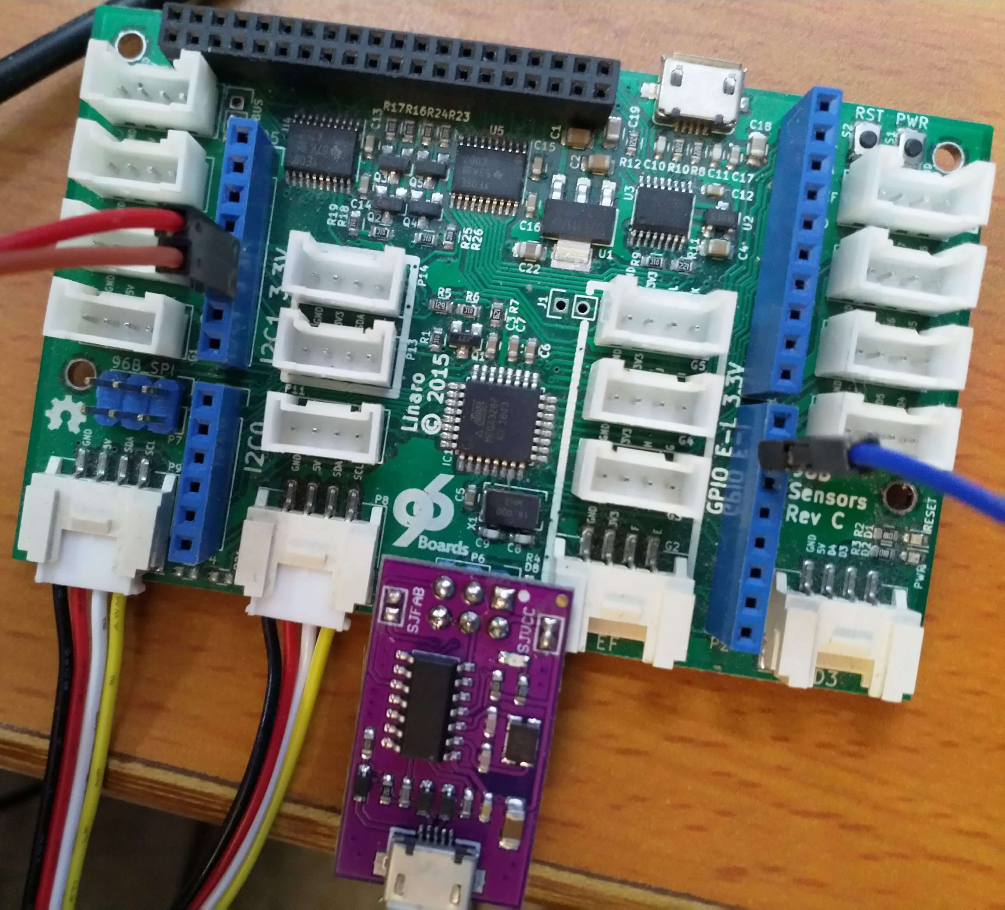 Programming The SeeedStudio Sensors Mezzanine using a PC - 96Boards